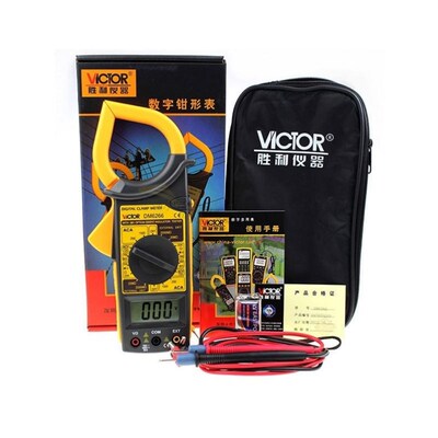 胜利数字钳形万用表DM6266钳表万能表 钳形表1000A交流钳式电流表