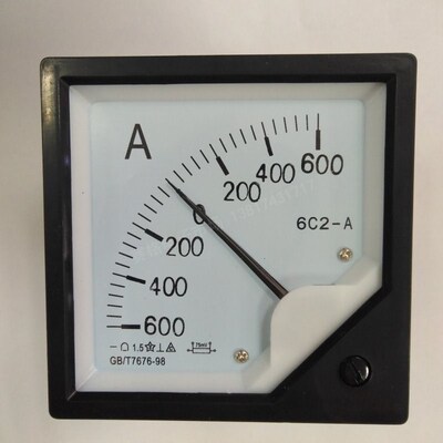 6c2直流电流表正负50A100A150a200A300A500A600A/DC75MV+-指针