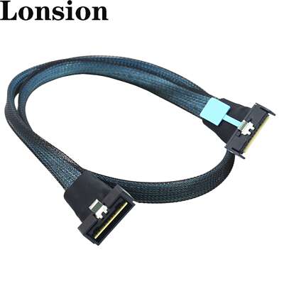 PCIE MCIO 8X转LP SlimSAS Low profile SFF-8654 74P高速连接线