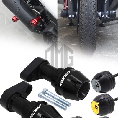 适用升仕150D 150M改装排气防摔球棒前轮减震保护块柱保险杠配件