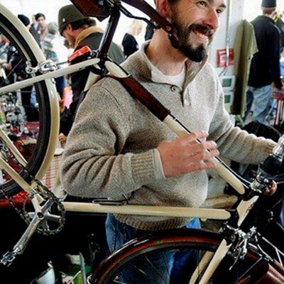 复古BROOKS纯牛皮扛车带单车自行车搬运 死飞护管套保护套 横管套