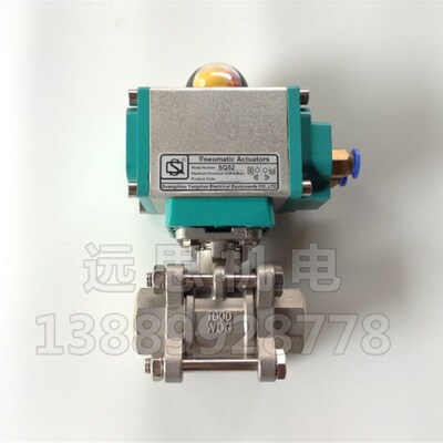 Q611F-16P 不锈钢气动球阀 AT头 DN15 20 25 32 40 50 65 80 100