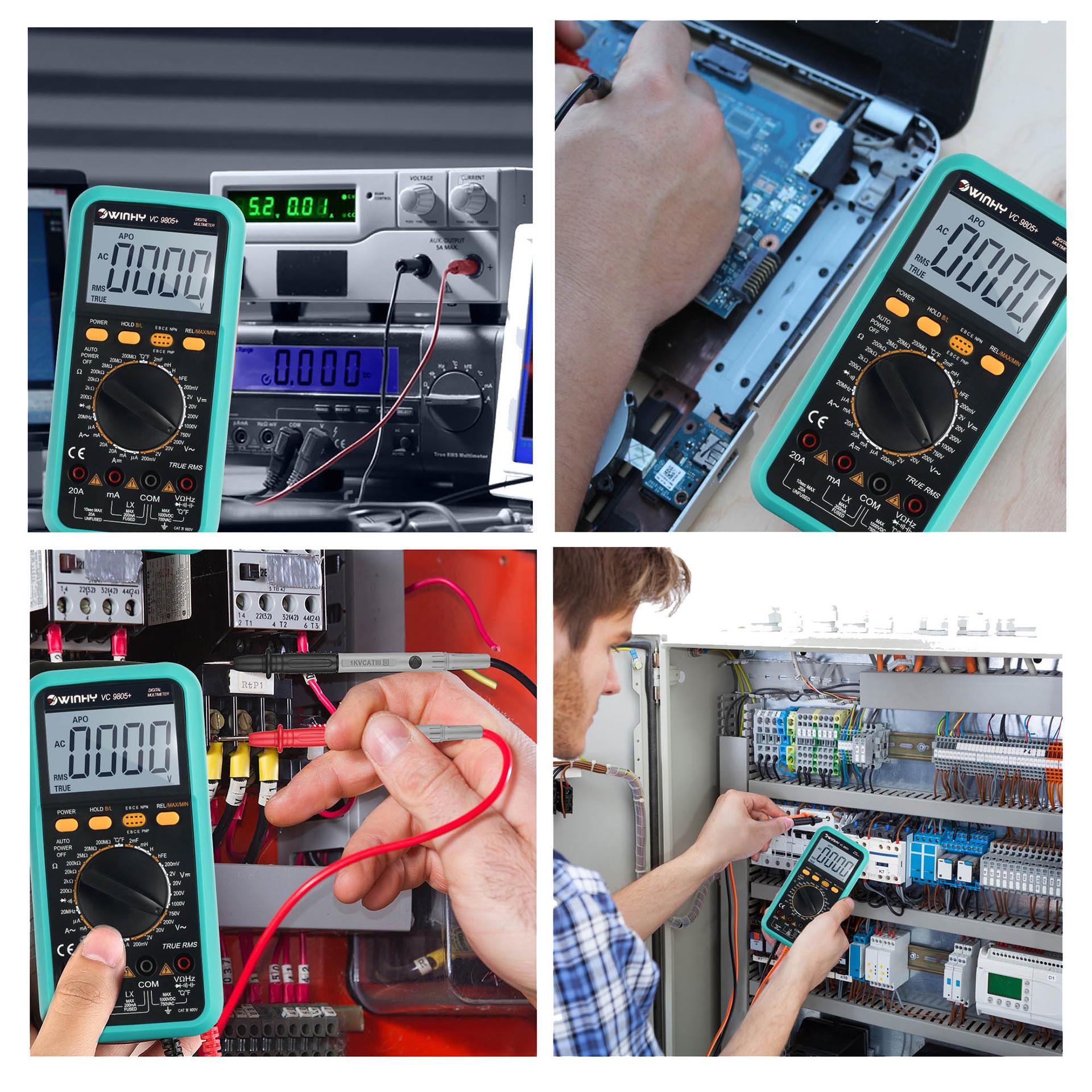 9805测量工具电工仪器仪表数字万用表电感电容频率温度相对值测试