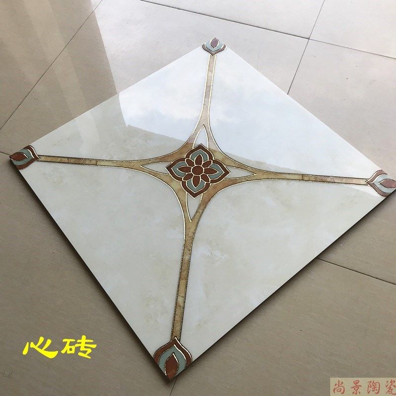 客厅瓷砖拼花地砖800X800过道入户玄关欧式餐厅地毯花拼图抛晶砖