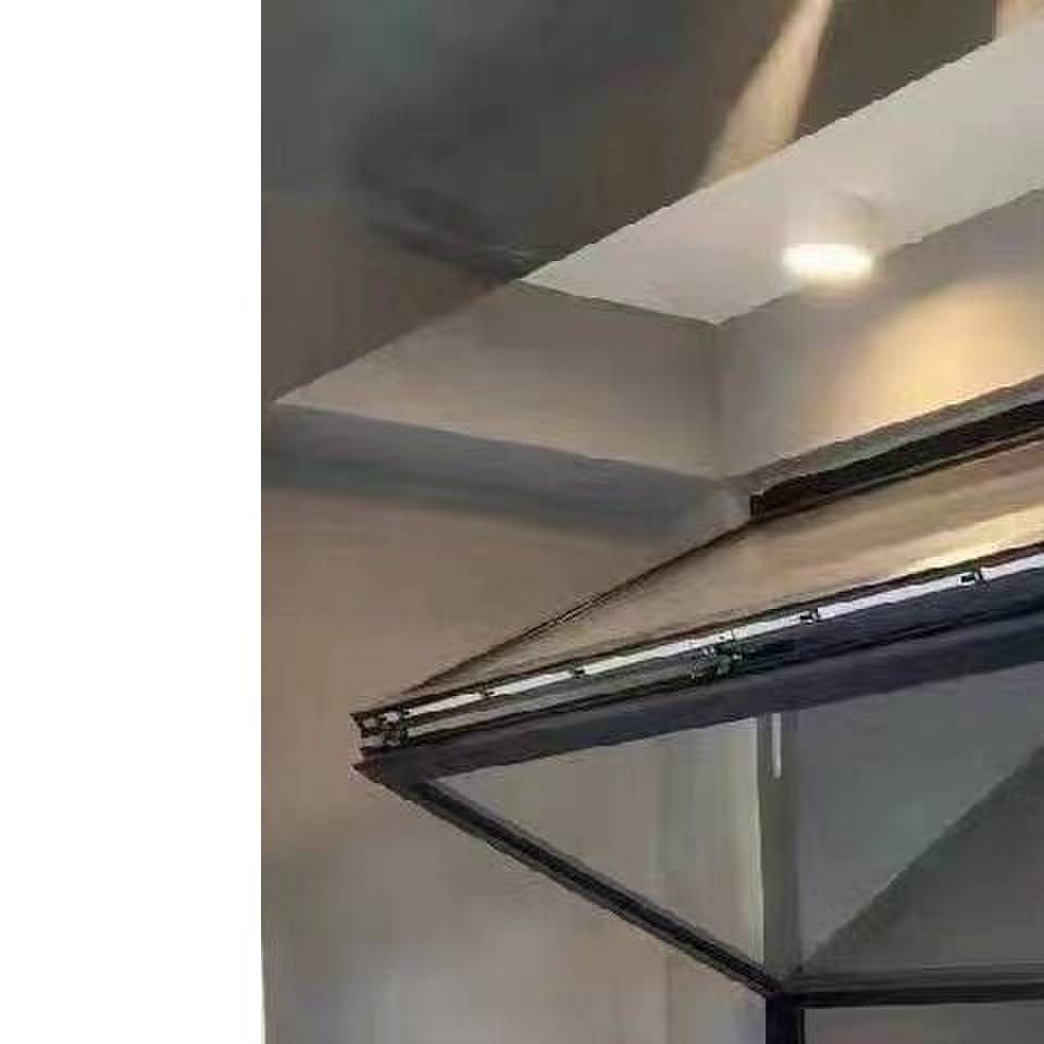 定制美式上下升降窗,无框上下折叠窗,阳台铝合金玻璃电动折叠升