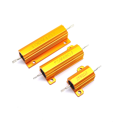 RX24黄金铝壳电阻25W50W100W 180R200R220R250R300R330R360R390欧