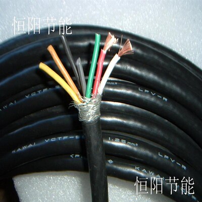 日本进口KAWAI 6芯1.25平方屏蔽线控制线机床电源线纯铜芯柔VCTF