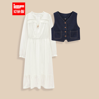 IEF/爱依服【微胖】大码女装2025秋季新款韩版文艺休闲风里外套裙