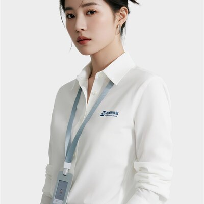 秋冬白色长袖企业工作服衬衫定制抗皱工衣高档展会衬U衣工服绣log