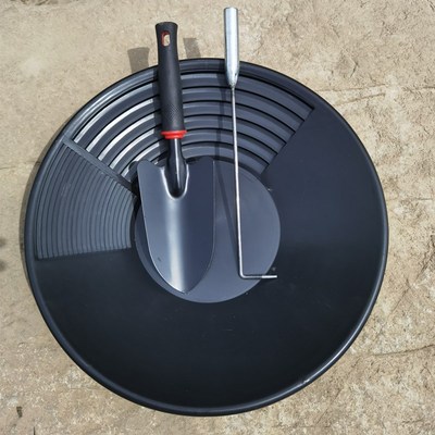 手摇式淘金盆大号38cm手摇洗金盆掏砂金淘金盘摇金盘淘金沙工具