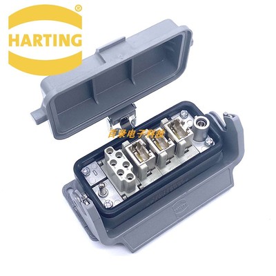 HARTING哈丁重载连接器 3网口6电路RJ45网线模块组合  WAIN唯恩