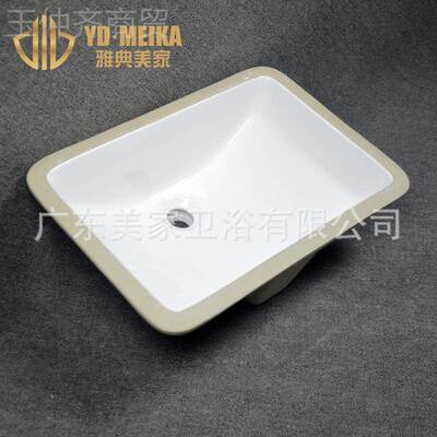 21寸陶瓷台下盆方石形下ZQE洗漱盆 大理长石嵌入式台盆美 家卫浴4