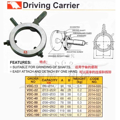 台湾鹰牌外圆磨床鸡心夹具弹簧机芯自紧夹头VDC-13/22/30/40/50