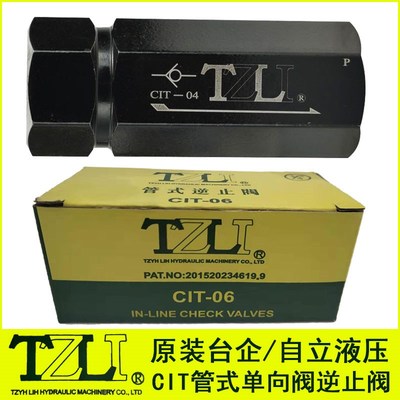 TZLI单向阀CIT02 03 04 06 08 10PT4分1寸油液高压打胶机逆止回TL