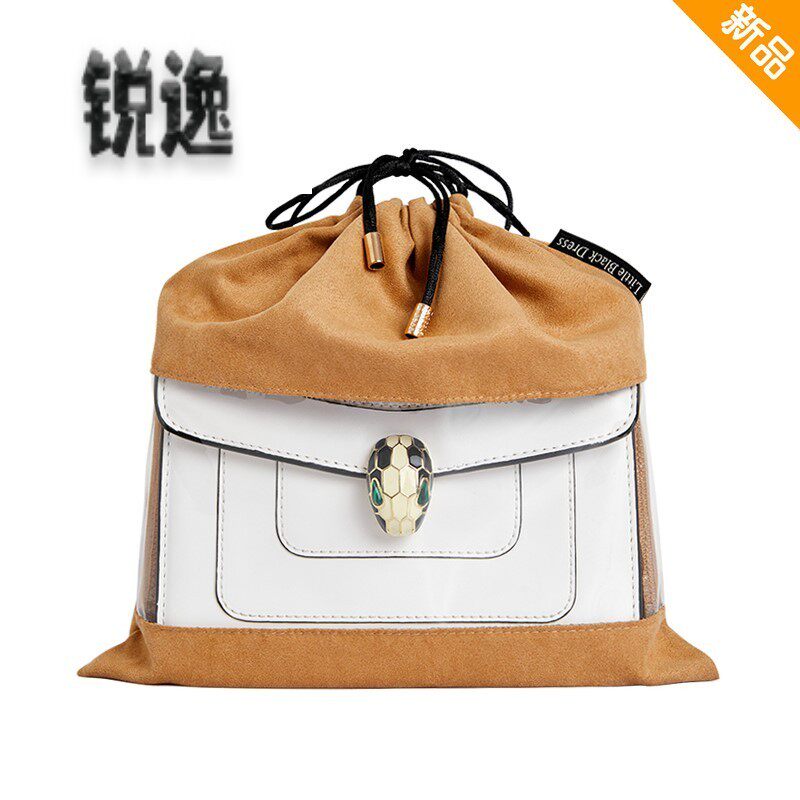 绒布包包防尘袋透明透气防潮全封闭大牌奢侈品收纳袋抽绳束口袋子