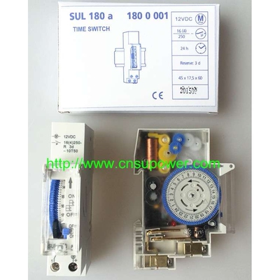 24小时机械式定时器 带电池直流12V 24V DC 时间开关SUL180a