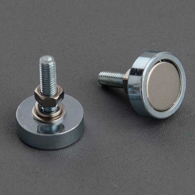 防摔碎圆形强磁铁底座M456螺杆LED灯面板传感器固定改造永磁吸盘