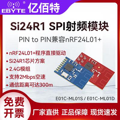 亿佰特2.4G无线 线数传收发SPI射频模块Si24R1国产芯片兼容nRF24L