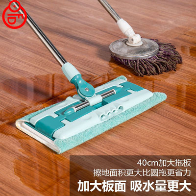 夹毛巾拖把可拆换布拆卸家用拆洗替D换拍拖平板夹板拖地大面积懒