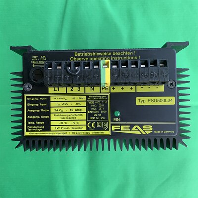 二手德国福雅思FEAS PSU500L24 24V 15A 无风扇自冷电源