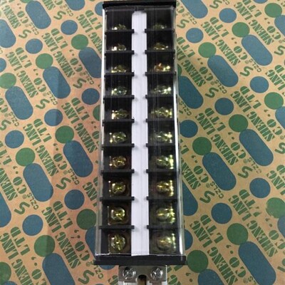 浙江盛菱TD-3010 30A 轨导式10位组合接线端子 排板 端柱A级铜件