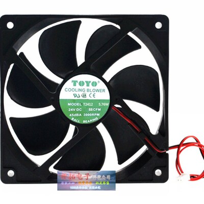 E.Z.Air TOYO MODEL T2412 5.76W 24V DC 88CFM 45DBA 3000 RPM