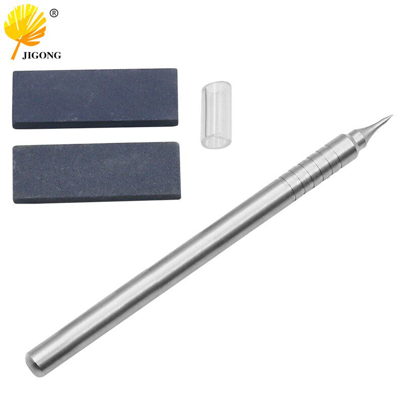 模型制作工具 606纸模型工具 刻线笔+2块磨石 手办DIY模型刻线针