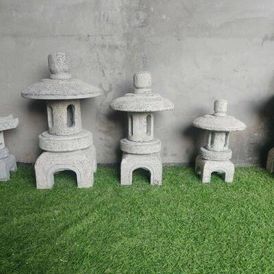 石灯笼花园落地灯摆酒AL101612石店草坪庭件院日青电石灯仿式古中