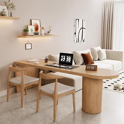 书实tb-77350木客厅桌人阳台茶桌长工作台小户型家用双电脑桌学习