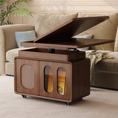 全木可升茶几客厅实家用小YCS折户型可移动叠小推降车多功能沙发