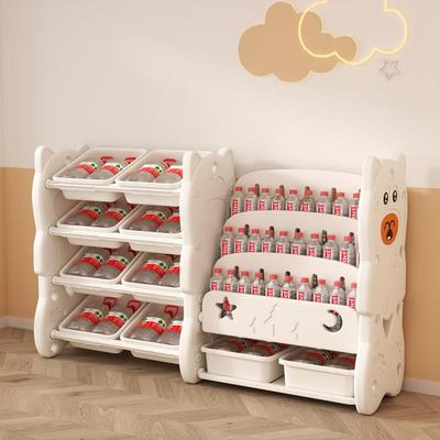 儿玩具宝宝多大容OQL层量幼儿落地玩具家易用储物收童纳置物架简