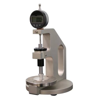 YG141YS羽绒厚度仪做防钻绒性测试时检测织物样品试样袋的厚度