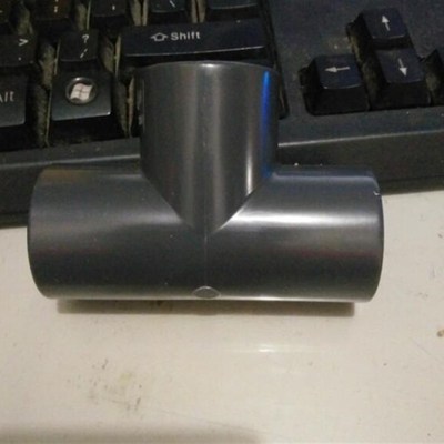 台湾环琪美标SCH80三通接头UPVC正三通ANS美标配件PVC三通DN15 20