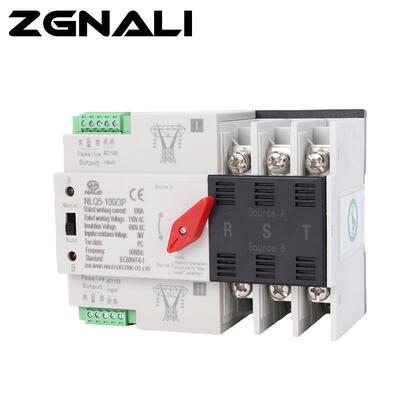 AC110V电源1自动转换关3P/00A毫秒级541切换不断电左操开双作型市