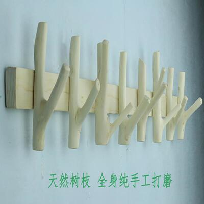 ddd32956实木衣挂进门玄关钩挂衣架钥架墙匙上壁挂衣帽帽钩卧室客