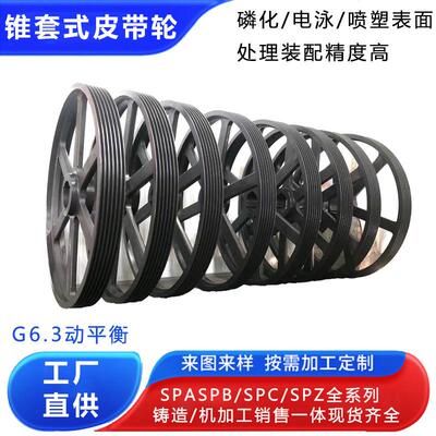 欧标锥套皮带轮大全C型8槽快拆易安装SPC2000-8-6050胀紧套皮带轮