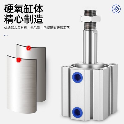 SDA40*5X10X15X20X25X30X40X50X75X100-S-B带磁气动小型薄型气缸