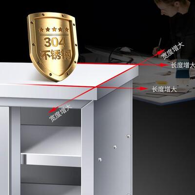 邮不锈钢家荷用拉门AL-61166工作台厨房桌子打操作台切菜包商案用