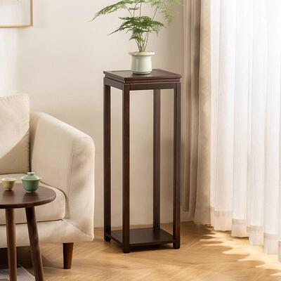 新式实木阳台花架萝子室内用落PDD10277地中式花几多家层绿花盆托