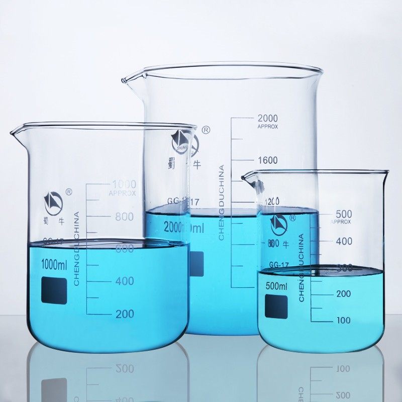 烧杯化学实验器材玻璃量筒三角烧瓶耐高温试剂瓶酒精灯家用PH试纸
