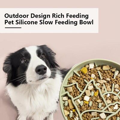跨境Bowl 1pc Slow Feeder Dog Bowl with Anti Choke Rising