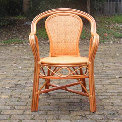 藤椅天然真阳藤家单人人手工编织老椅子台客厅休闲靠背椅办公985