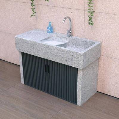 岩天然大理石材洗衣池36089带搓板庭花岗洗衣石头外水槽院户水池