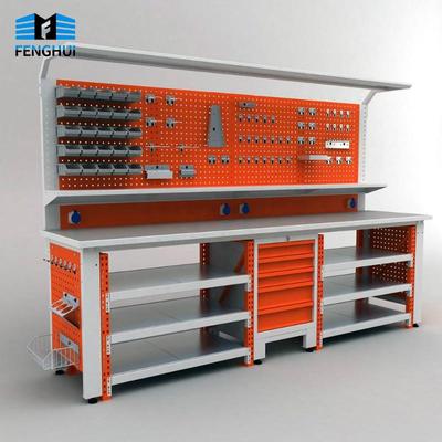 型钳电工桌防静工重作台FHC能车间打包台实验台带灯多功维修桌子