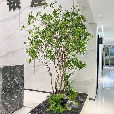装高内端仿马醉木IFD橱窗造景植物室外仿生绿植饰大型真假树简约