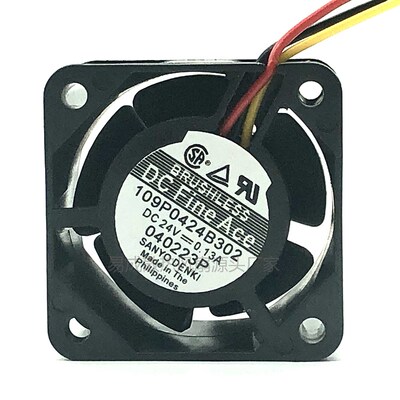 SANYO DENKI 109P0424B302 DC 24V 0.13A 4028三洋变频器散热风扇