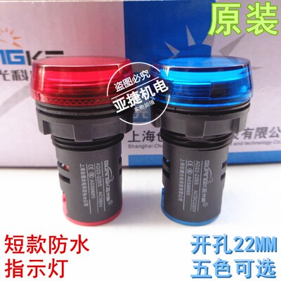 正品 光科 22MM指示灯信号灯DS绿色AD22B-22BS ACDC24V 220V 380V