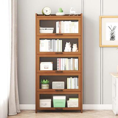 书架置家物落约地30509书柜用现代简带门防尘简易落架地多层靠墙