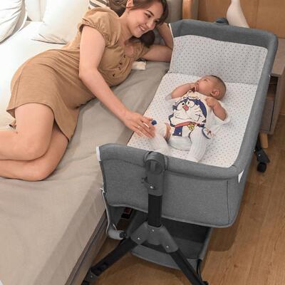 可移动婴儿床拼接大床宝功宝新床可摇篮床折叠生儿多能便携LSC式