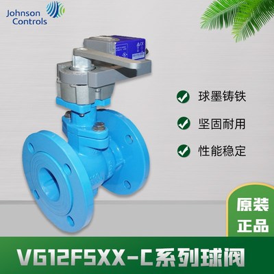 江森VG1000法兰球阀VA9320-HGA-3电动驱动器铸铁二通水阀门AC24V
